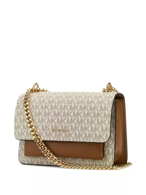 Michael Kors Clair Monogram Cross Body Bag - Neutrals