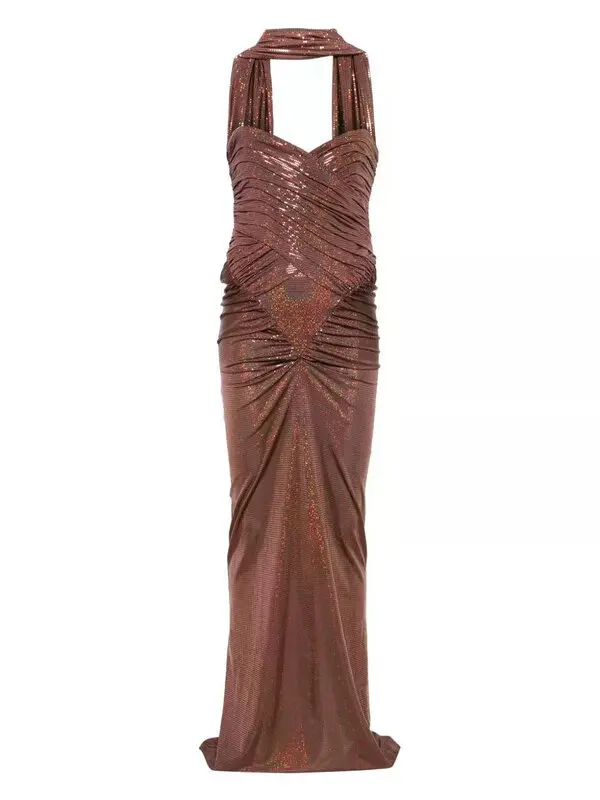 THE NEW ARRIVALS ILKYAZ OZEL Sleeveless Dress - Brown
