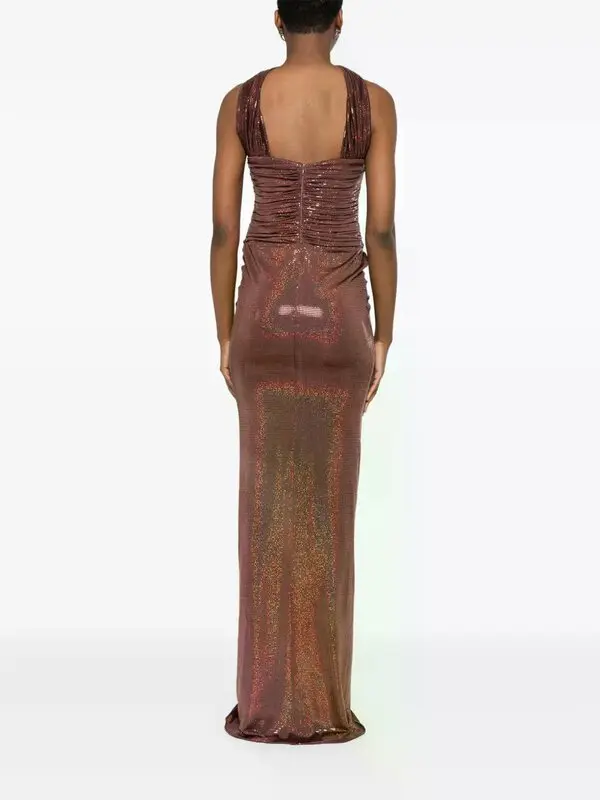 THE NEW ARRIVALS ILKYAZ OZEL Sleeveless Dress - Brown