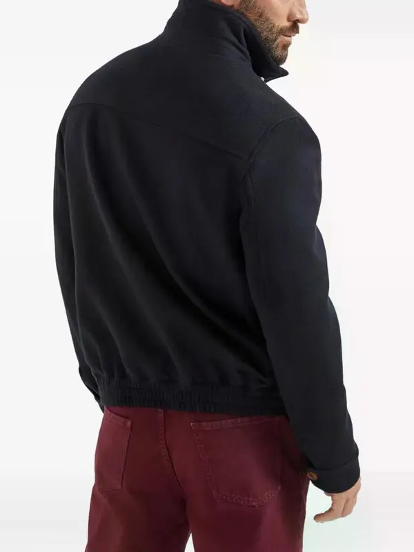 Brunello Cucinelli Wool Bomber Jacket - Black
