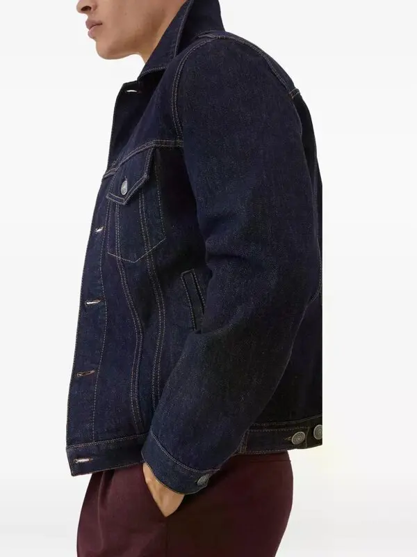 Brunello Cucinelli Cotton Denim Trucker Jacket - Blue