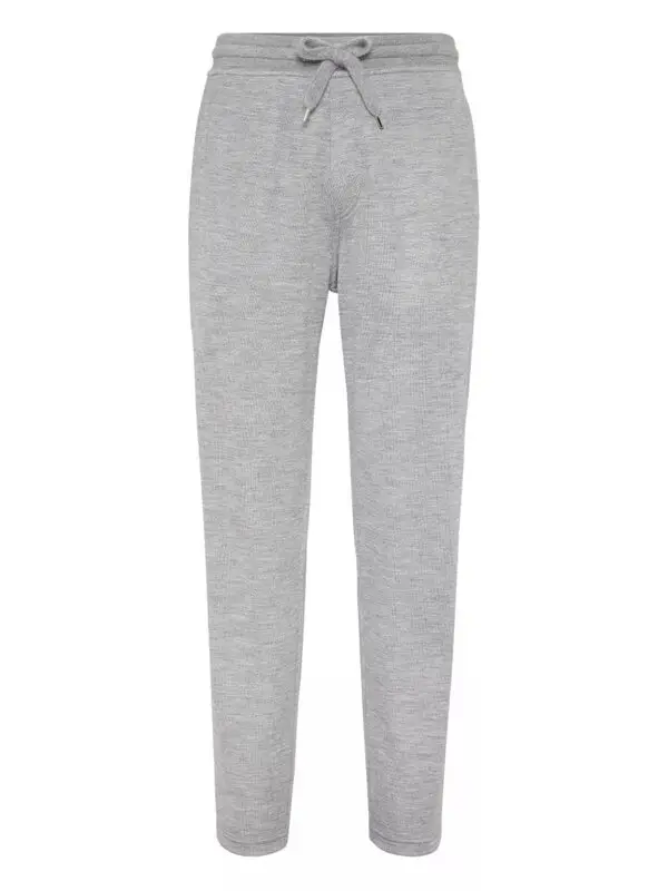 Brunello Cucinelli Drawstring Slim-fit Joggers - Grey