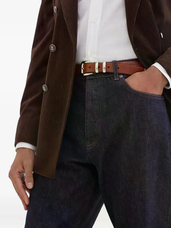 Brunello Cucinelli Logo-embroidered Jeans - Blue