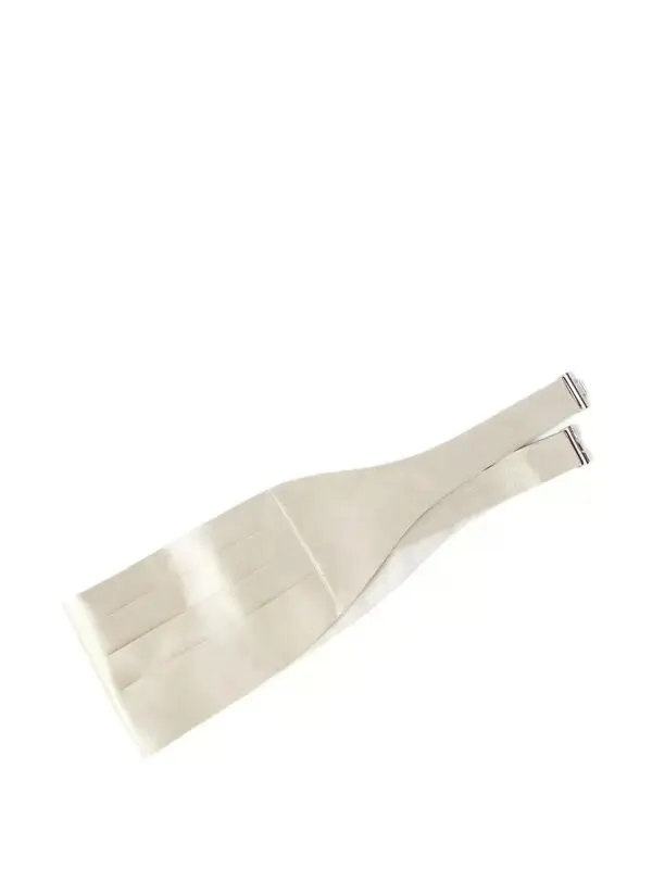 Brunello Cucinelli Satin Cummerbund - White