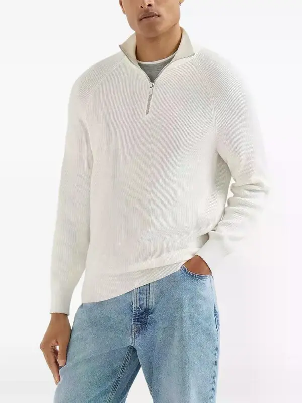 Brunello Cucinelli Cotton Jumper - White