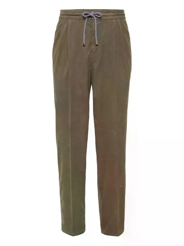 Brunello Cucinelli Cotton Straight-leg Trousers - Brown