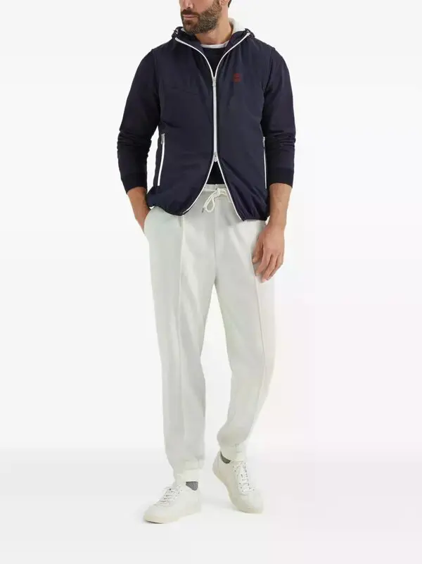 Brunello Cucinelli Zip-up Hooded Gilet - Blue