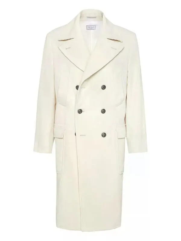 Brunello Cucinelli Cashmere Double-breasted Overcoat - Neutrals