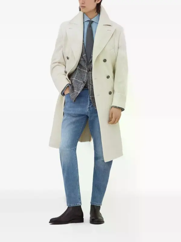 Brunello Cucinelli Cashmere Double-breasted Overcoat - Neutrals