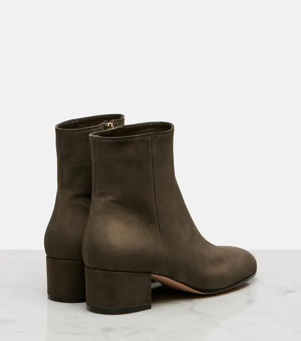 GIANVITO ROSSI Joelle 45 Suede Ankle Boots - Brown