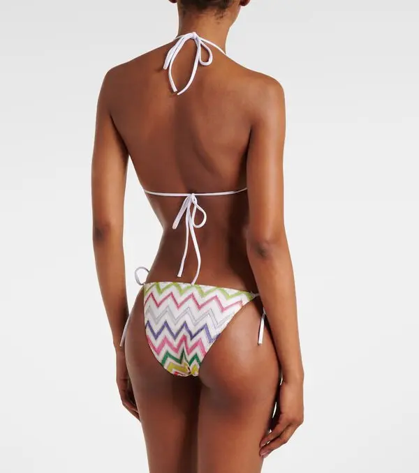 Missoni Zigzag Lamé Triangle Bikini - Multicoloured