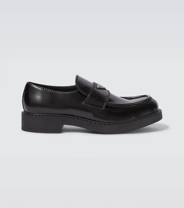 Prada Chocolate Leather Loafers
