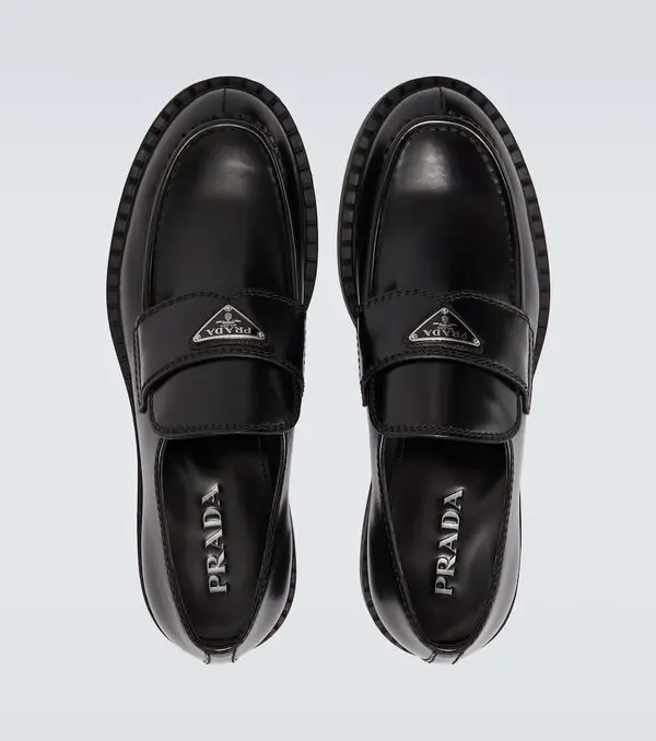 Prada Chocolate Leather Loafers
