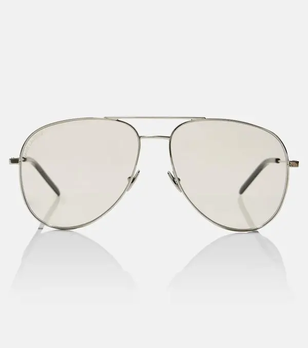 Saint Laurent Classic Aviator Sunglasses - Silver