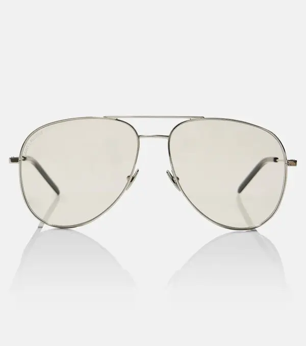 Saint Laurent Classic Aviator Sunglasses - Silver