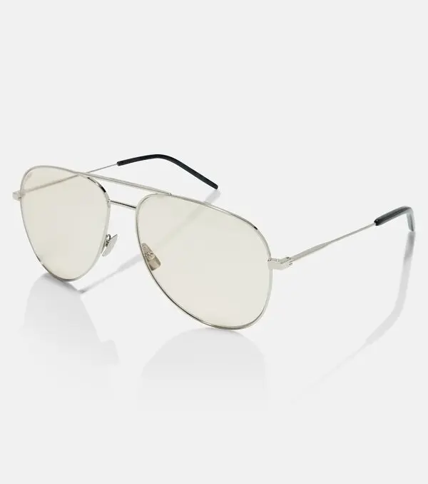 Saint Laurent Classic Aviator Sunglasses - Silver