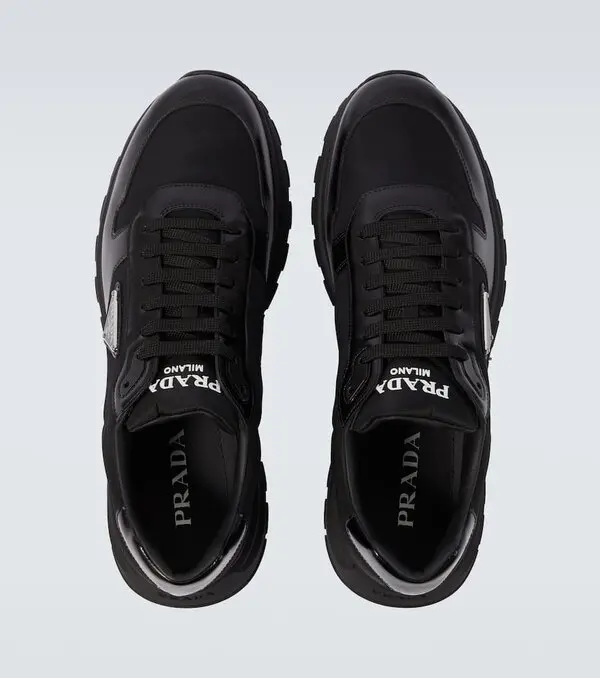 Prada Re-nylon And Leather Sneakers