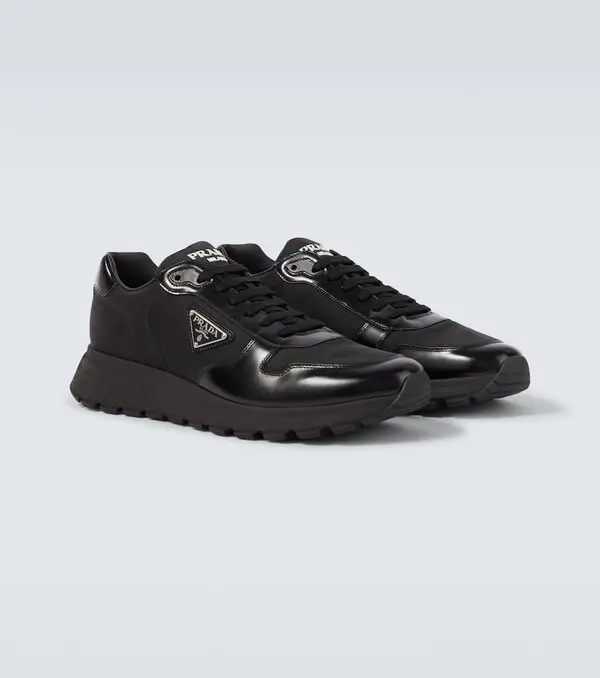 Prada Re-nylon And Leather Sneakers