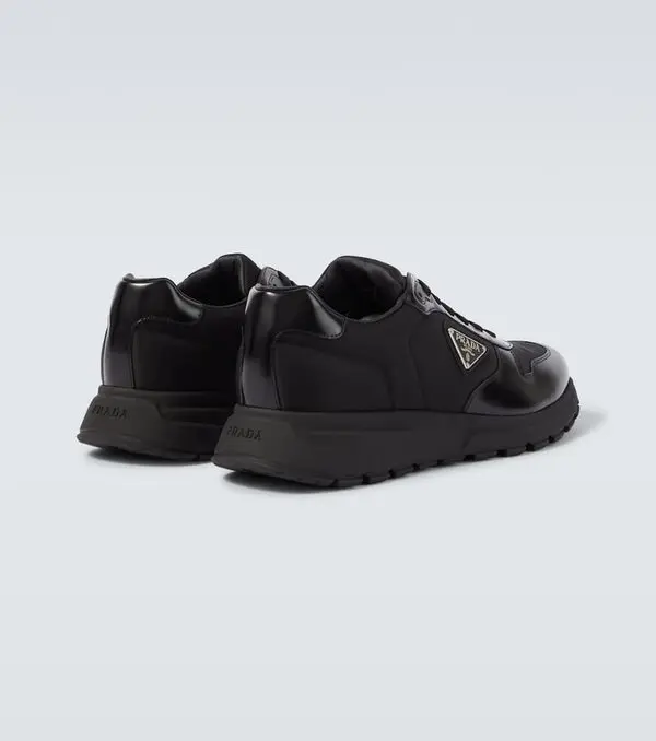Prada Re-nylon And Leather Sneakers