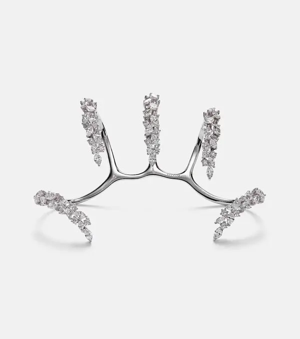 Yeprem Y-conic 18kt White Gold Diamond Ring - Silver