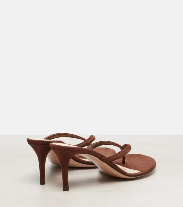 GIANVITO ROSSI Suede Thong Sandals
