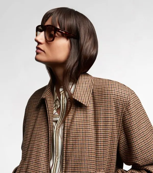 Saint Laurent Sl 558 Square Sunglasses - Brown