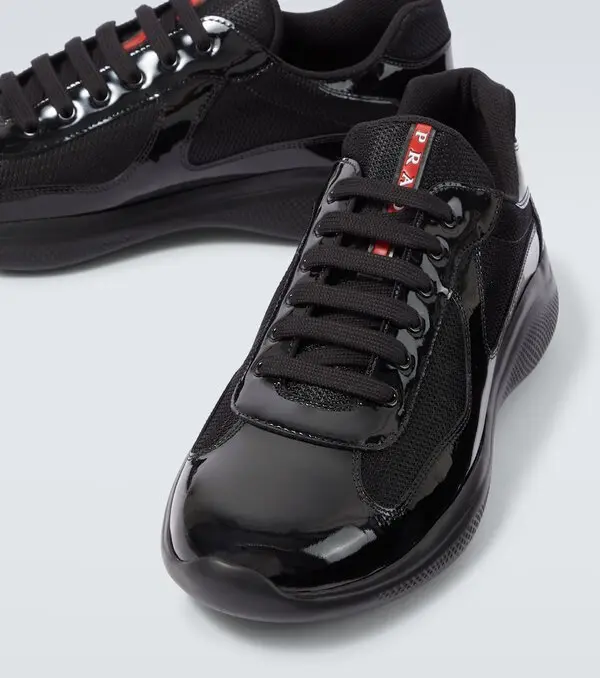 Prada Patent Leather Sneakers - Black