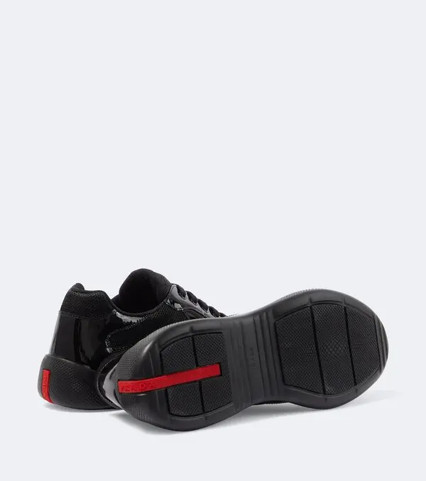 Prada Patent Leather Sneakers - Black