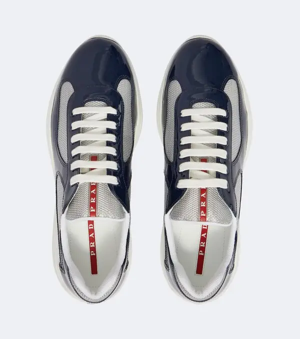 Prada Patent Leather Sneakers - Blue