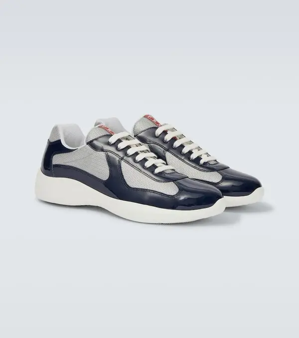 Prada Patent Leather Sneakers - Blue