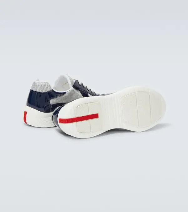 Prada Patent Leather Sneakers - Blue