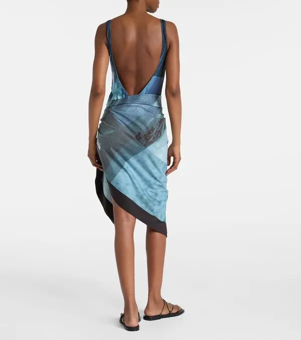 JEAN PAUL GAULTIER Printed Cotton Beach Cover-up