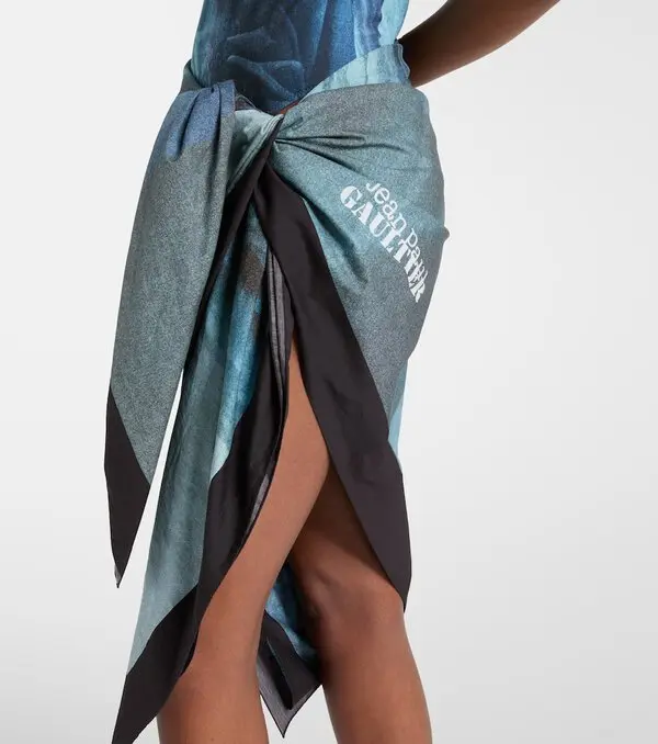 JEAN PAUL GAULTIER Printed Cotton Beach Cover-up