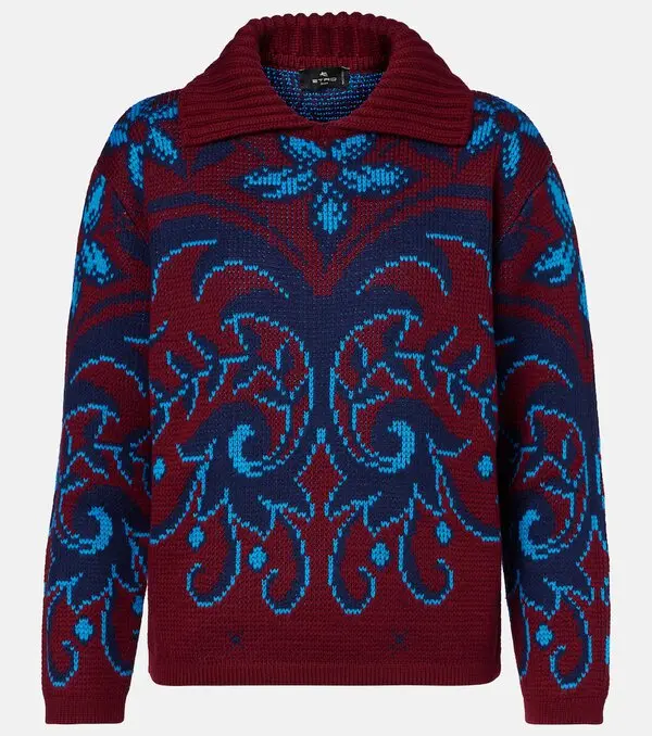 Etro Paisley Wool Jacquard Polo Sweater - Multicoloured