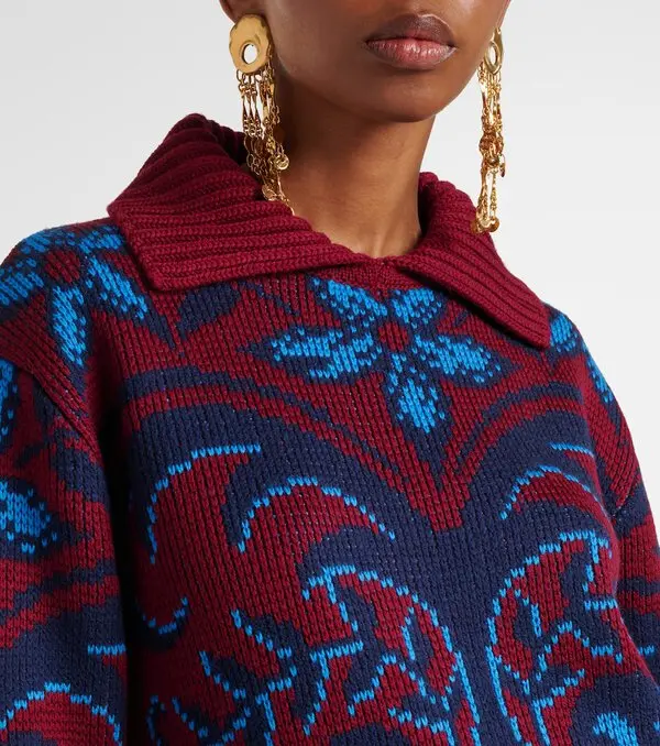 Etro Paisley Wool Jacquard Polo Sweater - Multicoloured