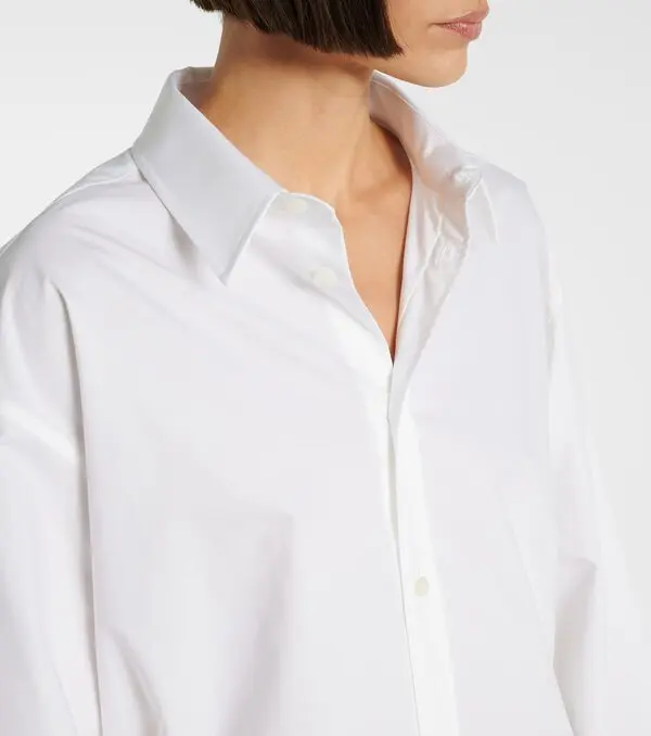 Balenciaga Cotton Poplin Button-down Shirt With Embroidered Logo