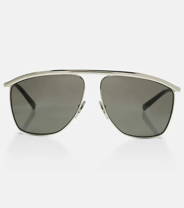 Saint Laurent Sl 820 Victoire Aviator Sunglasses - Silver