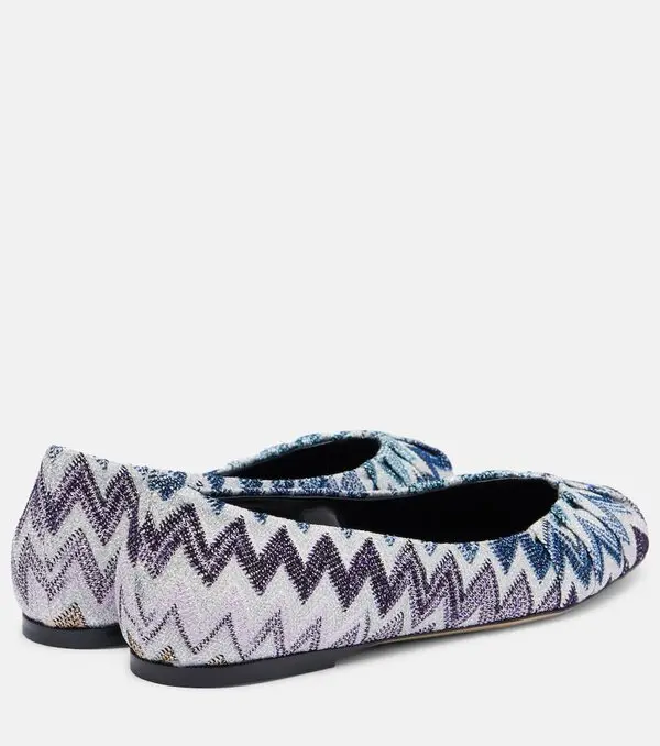 Missoni Zig Zag Lurex Ballet Flats