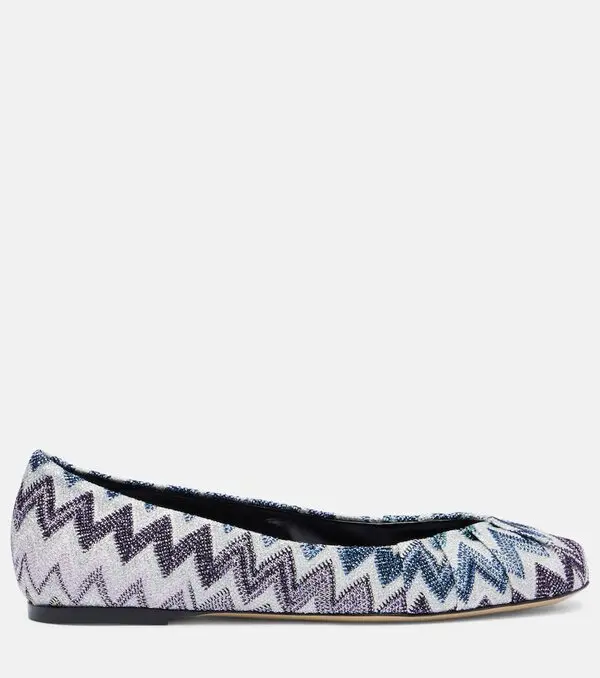 Missoni Zig Zag Lurex Ballet Flats