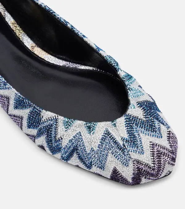 Missoni Zig Zag Lurex Ballet Flats