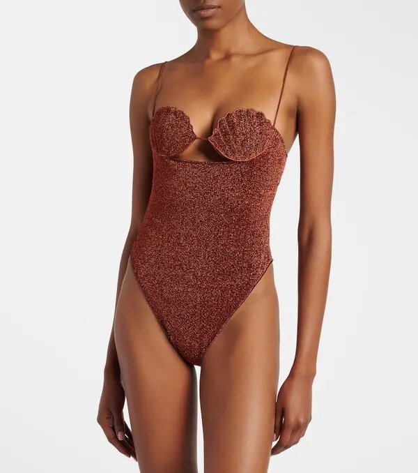 Oseree Lumière One-piece Swimsuit - Brown