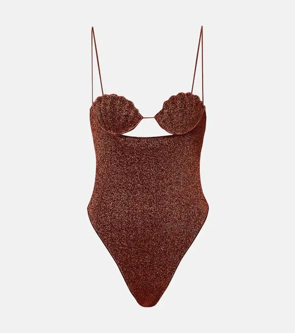 Oseree Lumière One-piece Swimsuit - Brown