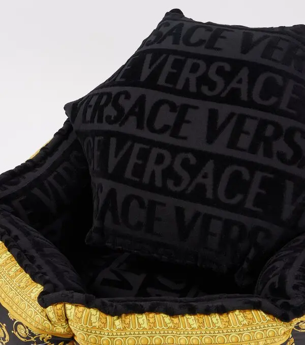 Versace I ? Baroque Small Cotton Dog Bed - Black