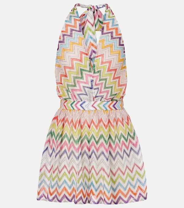 Missoni Zigzag Lamé Romper - Multicoloured