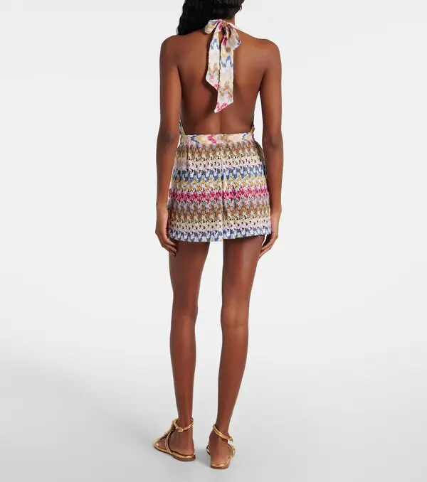 Missoni Zigzag Lamé Romper - Multicoloured