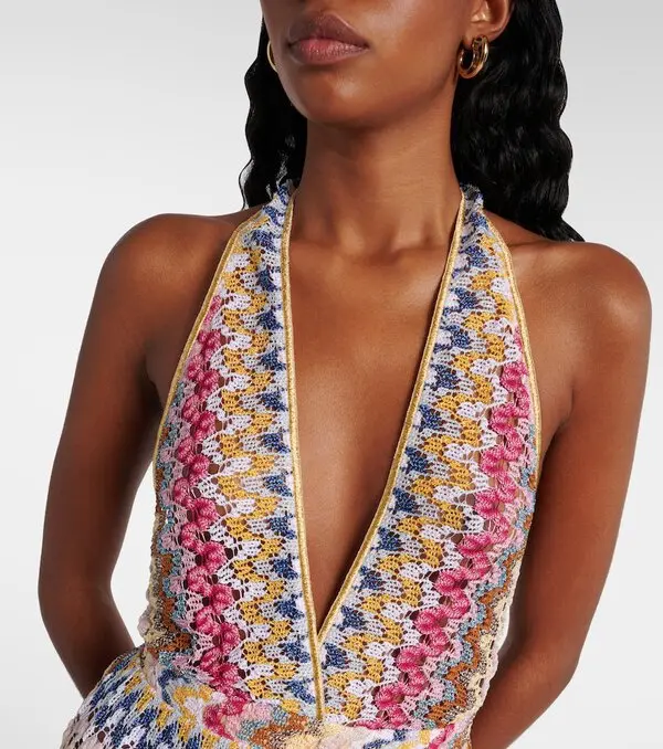 Missoni Zigzag Lamé Romper - Multicoloured