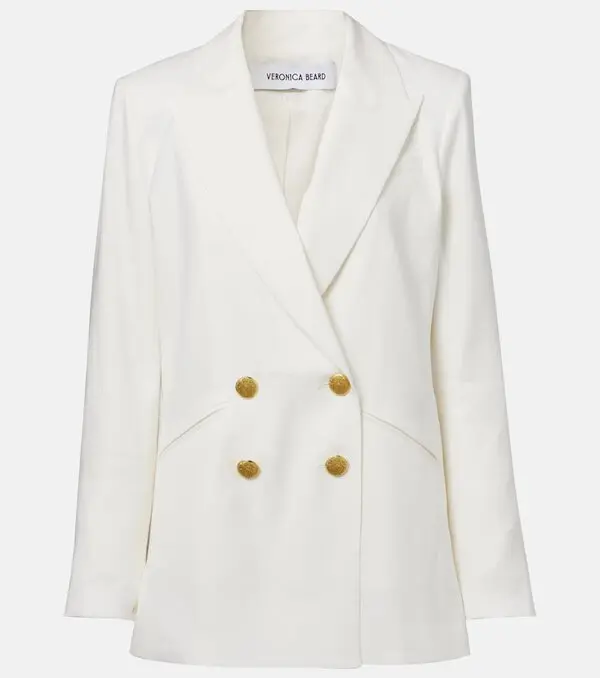 Veronica Beard Dale Linen-blend Blazer - White