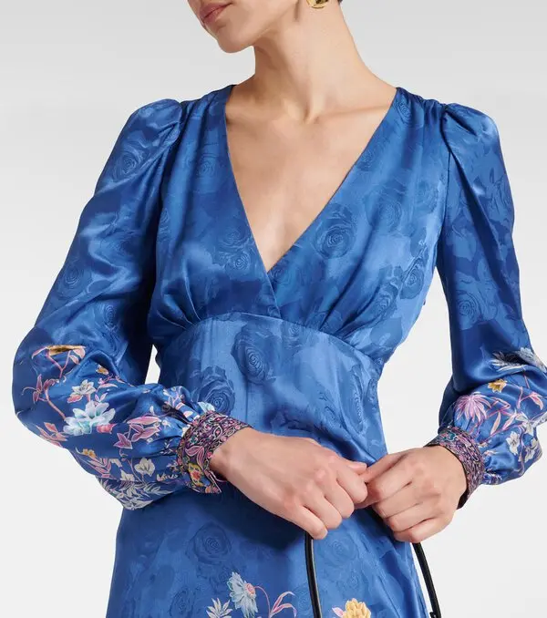 Etro Paisley Midi Dress - Blue