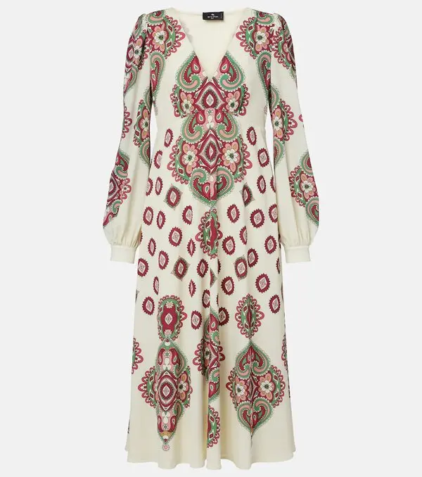 Etro Paisley Print Midi Dress - Multicoloured