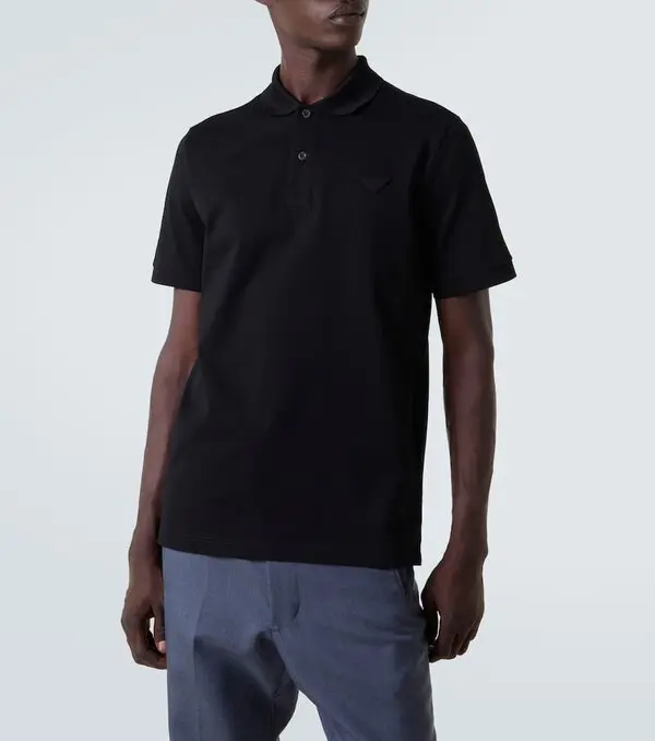 Prada Cotton Polo Shirt - Black